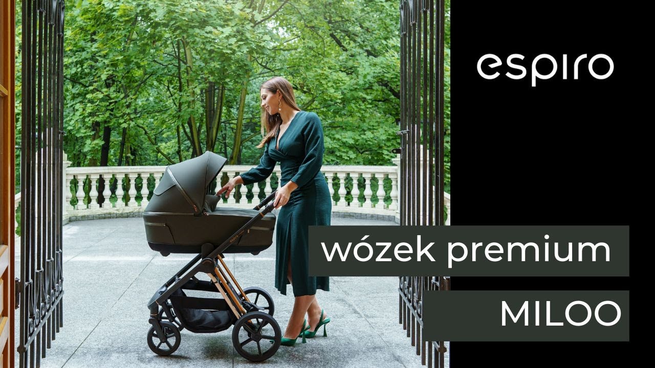 Wózek premium - Espiro Miloo [04 luxury green] - YouTube