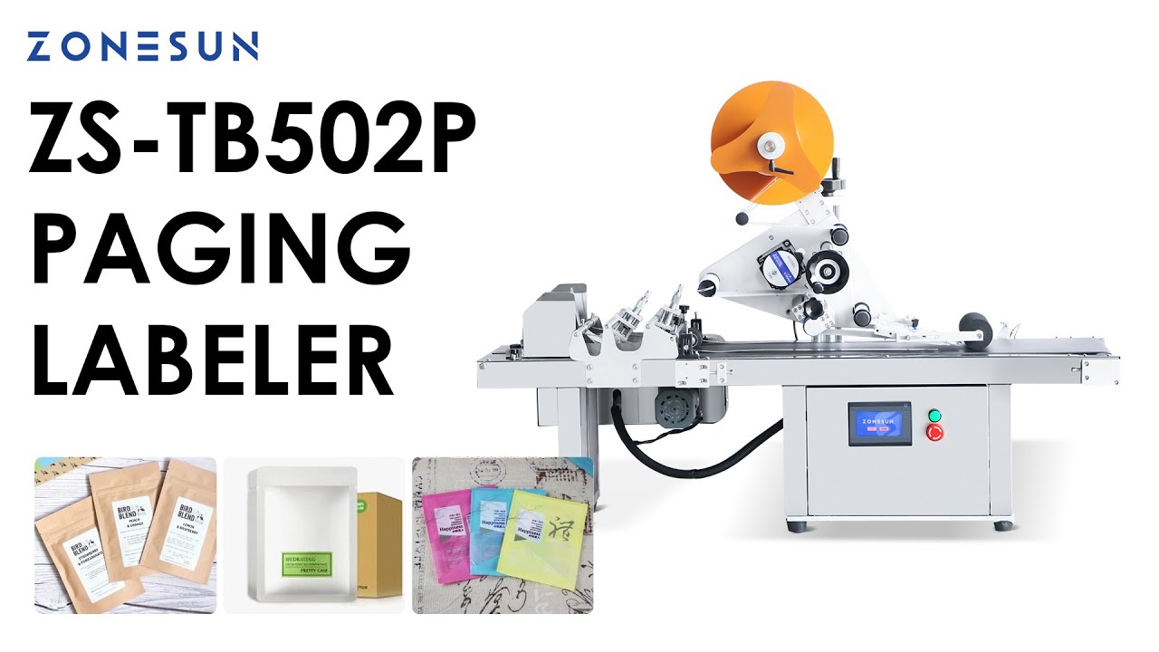 How To Use ZS-TB502P Automatic Flat Paper Paging And Labeling Machine ...