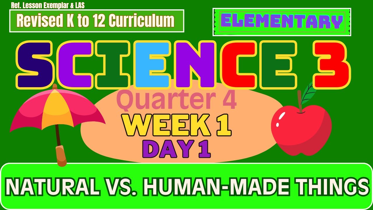 Grade 3 Science Q4 W1 D1 | Natural vs. Human-Made Things | MATATAG ...