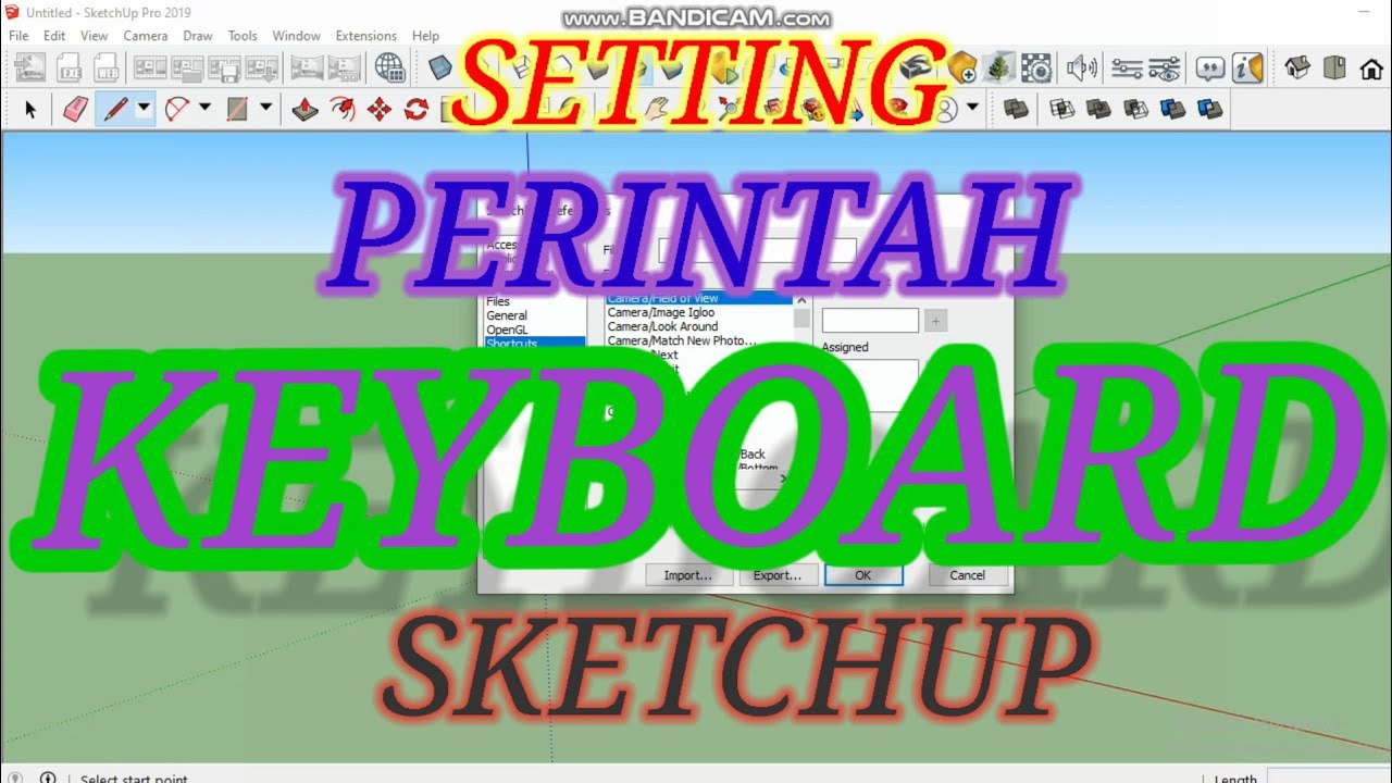 SETTING PERINTAH KEYBOARD DI SKETCHUP - YouTube