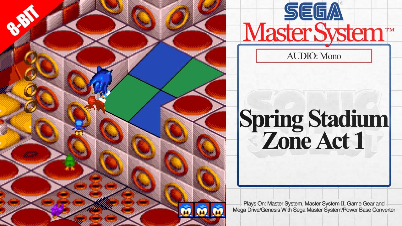Sonic 3D Blast - Spring Stadium Zone Act 1 (Sega Master System Remix ...