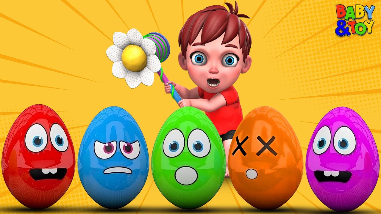 Learning Colors Song! Colorful Eggs on a Farm Nursery Rhymes for ...