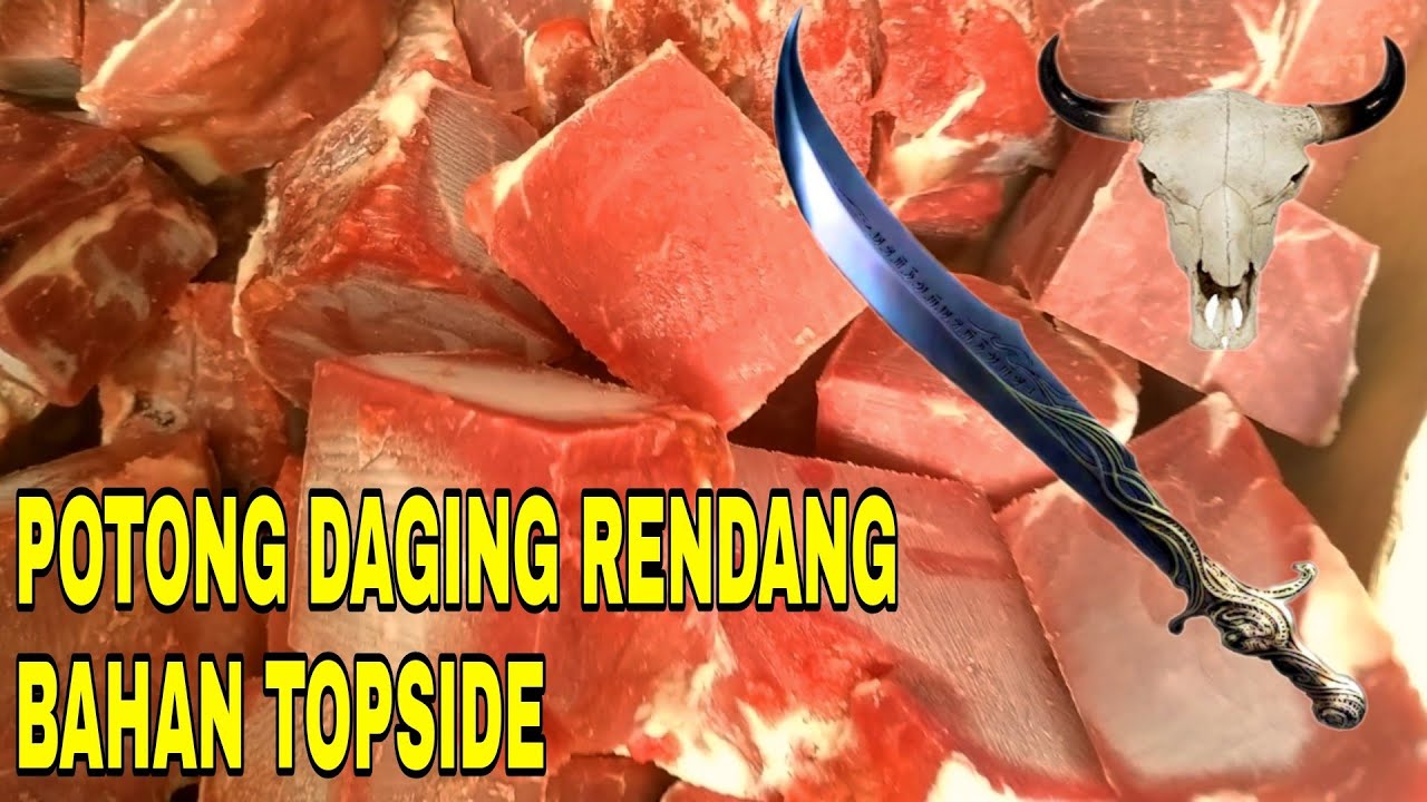 POTONG DAGING RENDANG BAHAN TOPSIDE | BONE SAW POWERLINE P79-EPF - YouTube