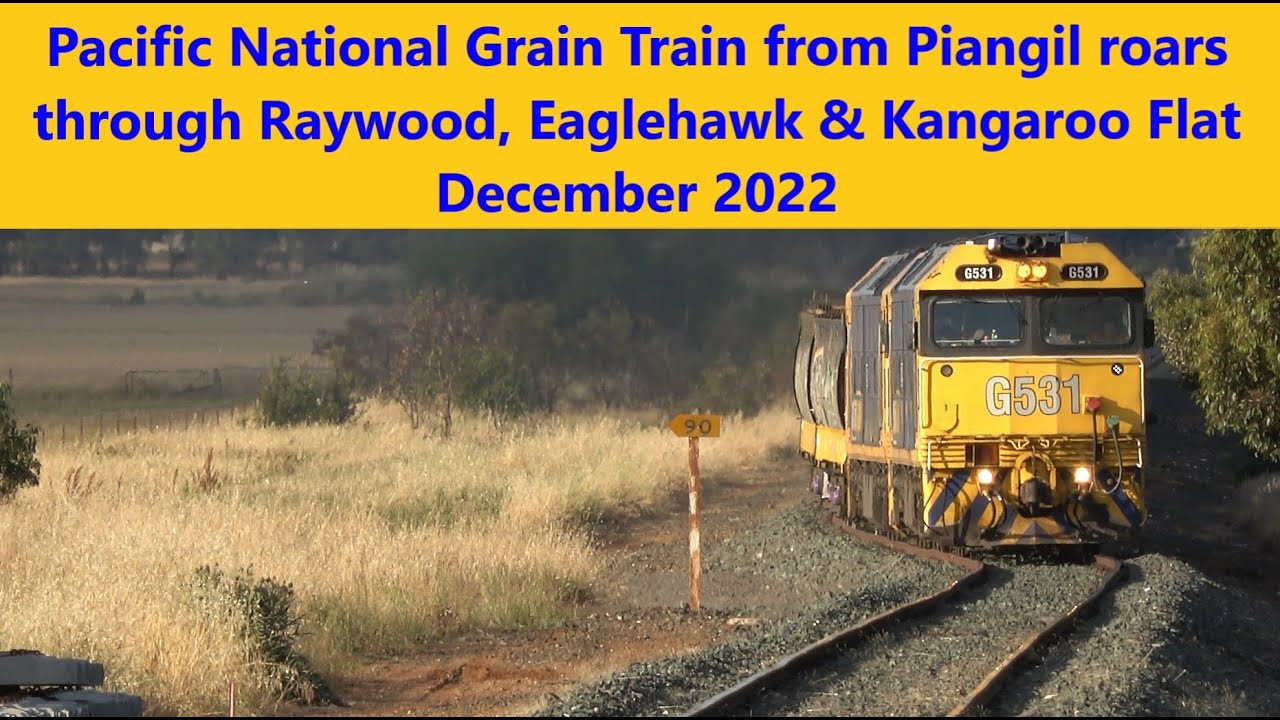 Pacific National G531-G541 Haul a Piangil-Woorinen Grain Train ...