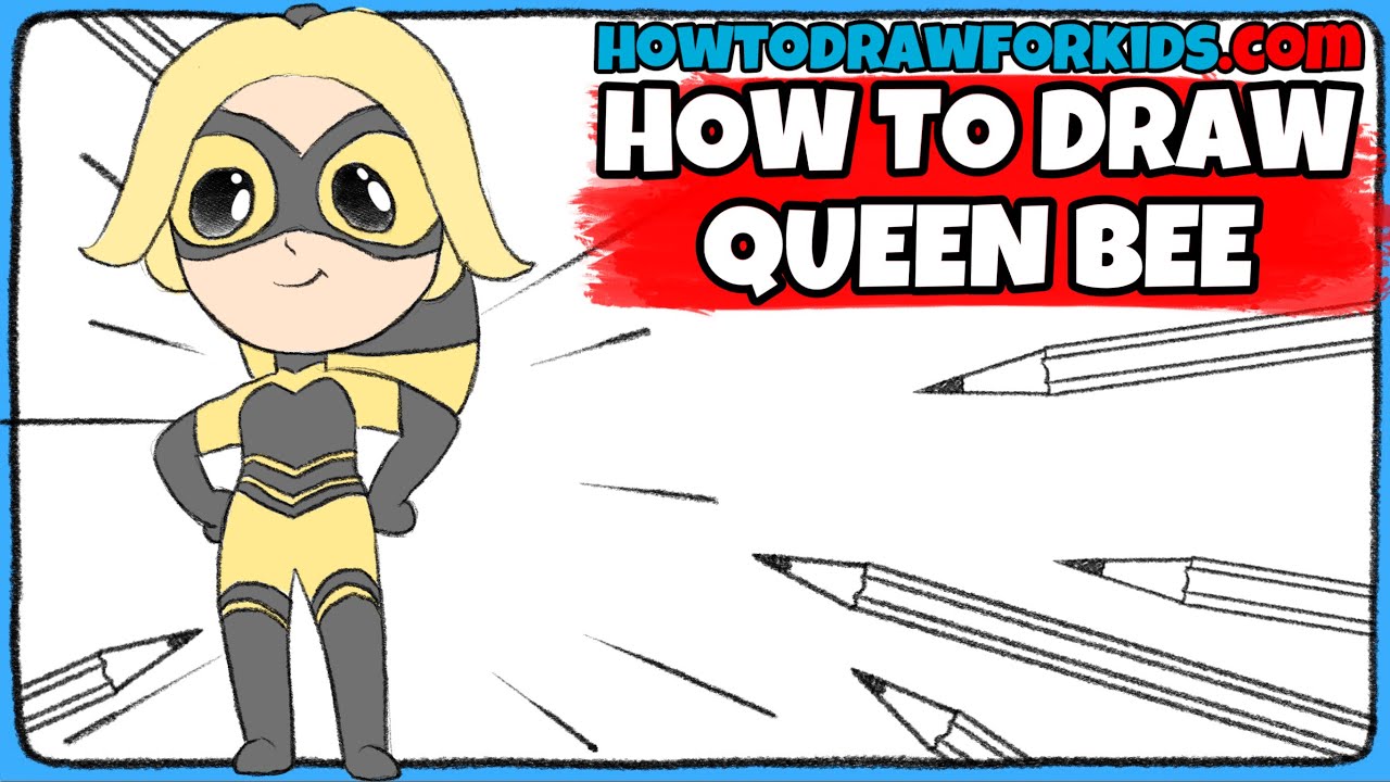 Queen Bee Drawing Tutorial - YouTube