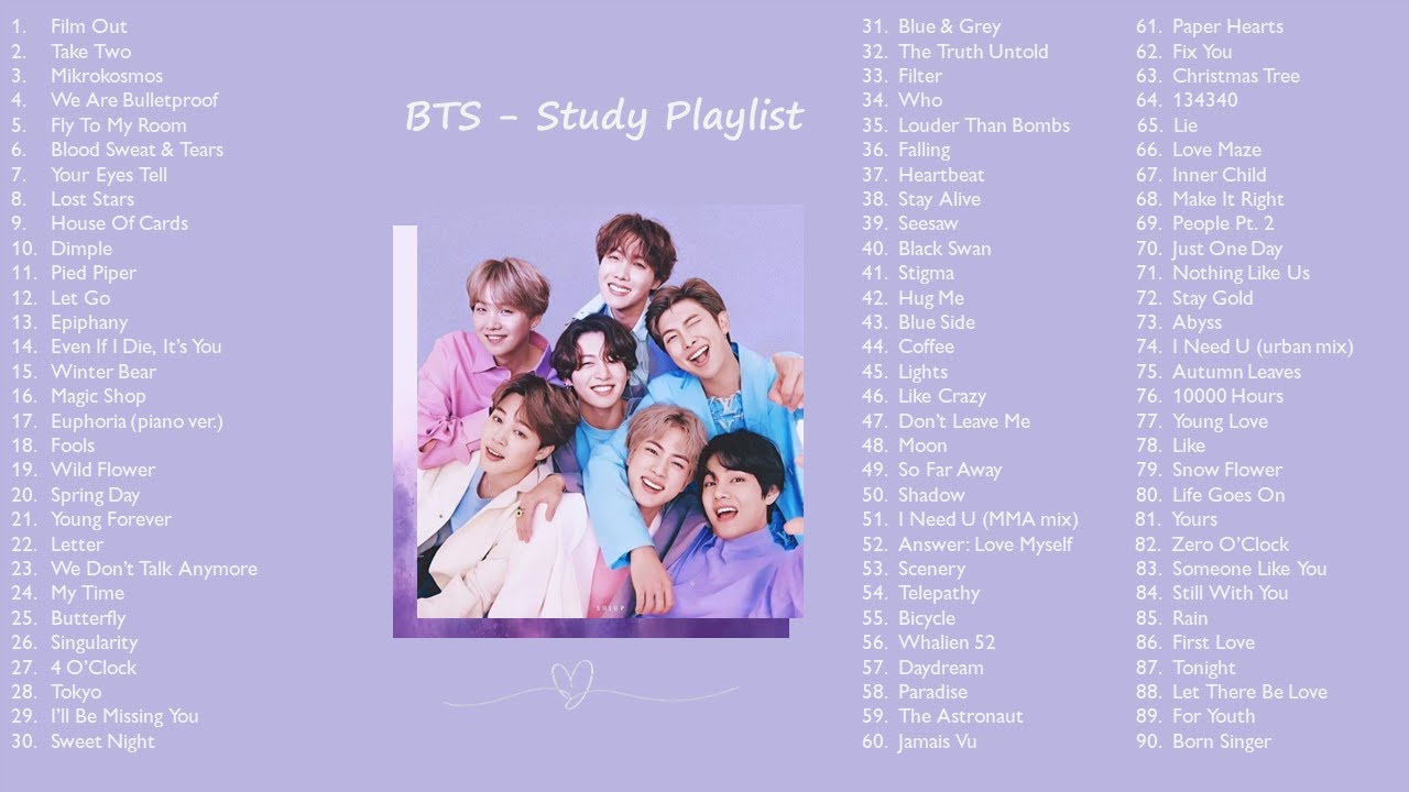 BTS ~ Study/Chill/Sleep Playlist - YouTube