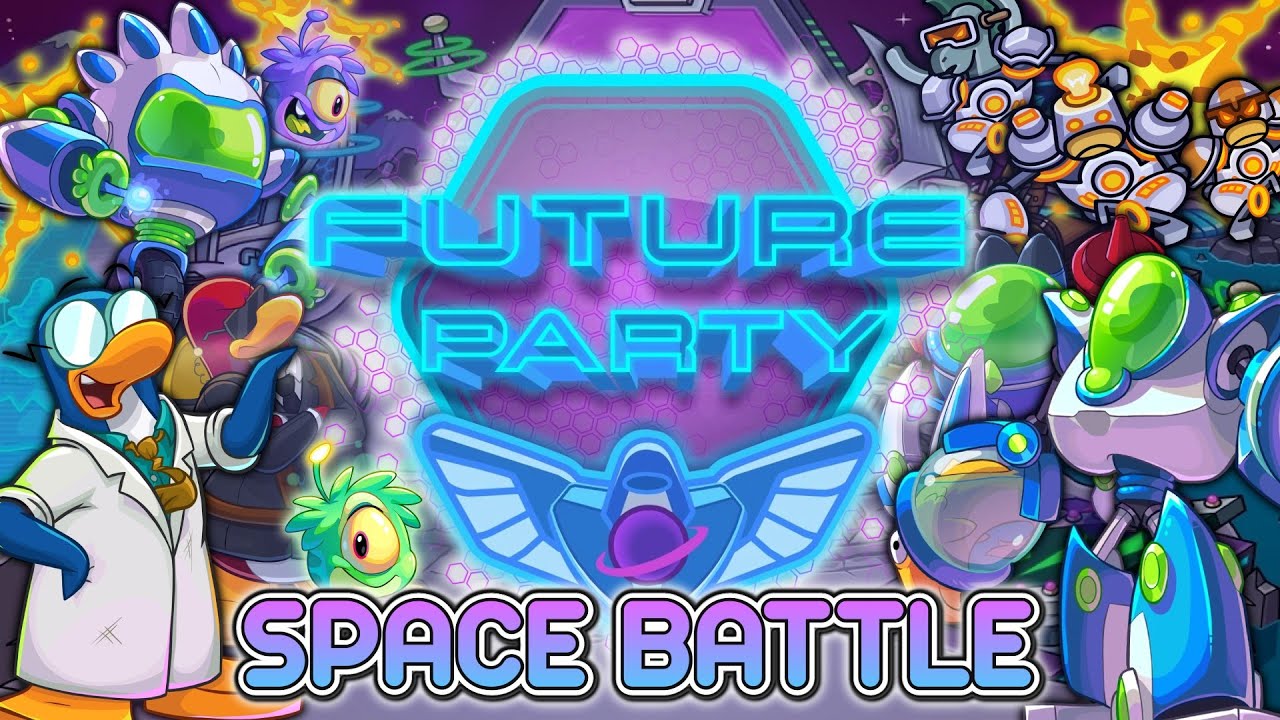 SPACE BATTLE + ALIEN PUFFLES! (Future Party) | New Club Penguin - YouTube