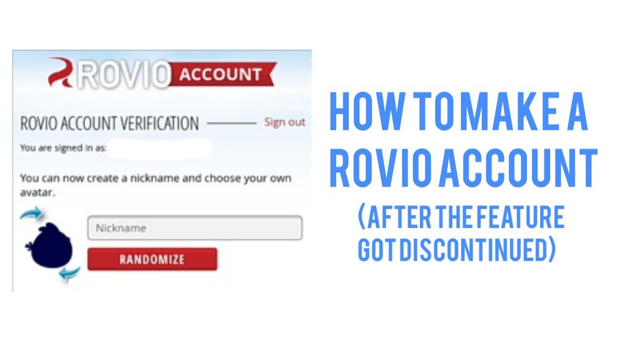 [OUTDATED] How To Make a Rovio Account After Discontinuation - YouTube