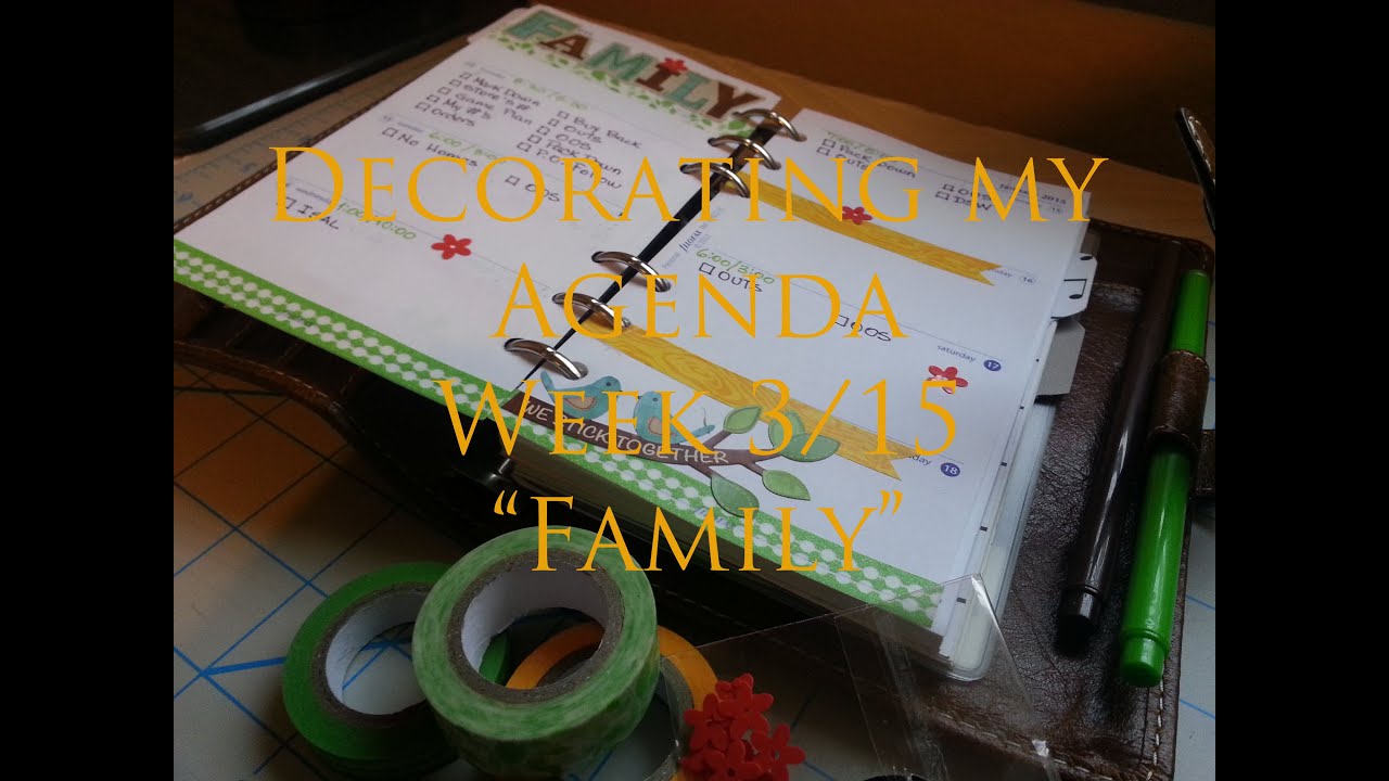 Decorating my agenda for Week 3 - YouTube