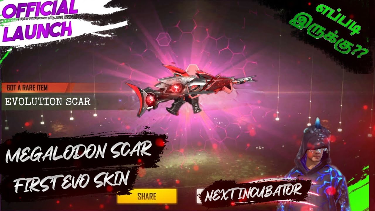 Free Fire Official Launched First Evolution Scar (Megalodon) Full ...
