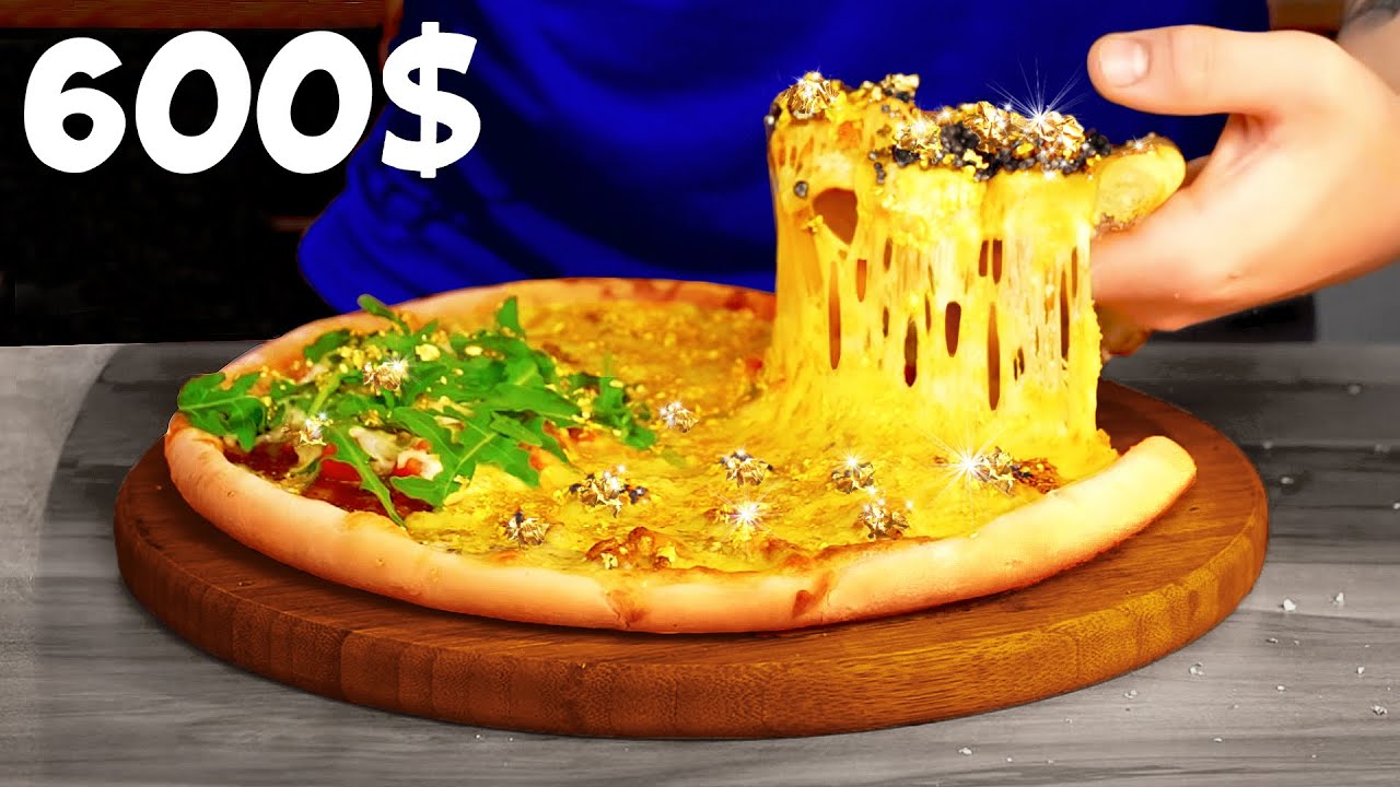 Pizza más cara del mundo | Preparamos pizza de oro de $ 700 por VANZAI COCINANDO - YouTube