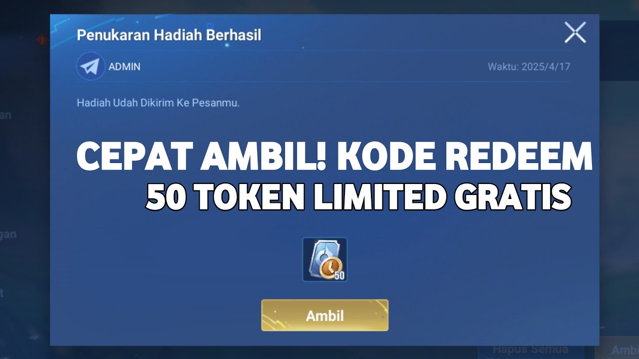 CEPATAN AMBIL! KODE REDEEM 50 TOKEN LIMITED GRATIS | KODE REDEEM HOK ...