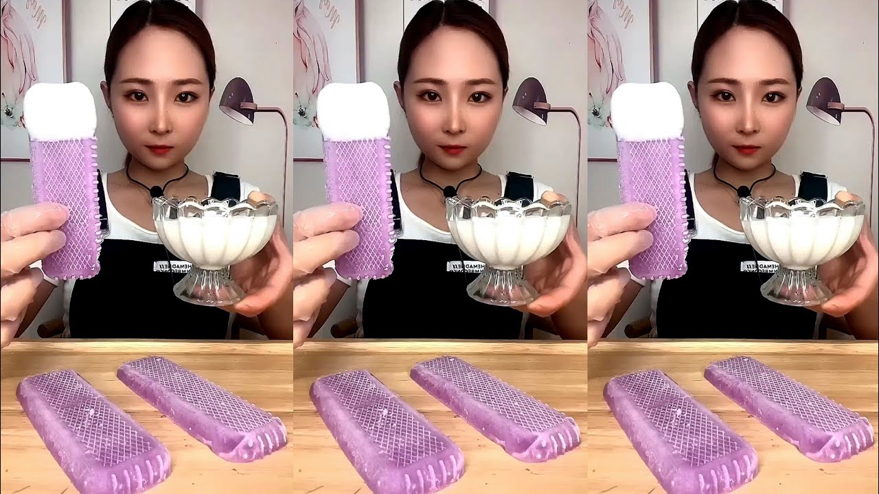 foam ice eating - YouTube