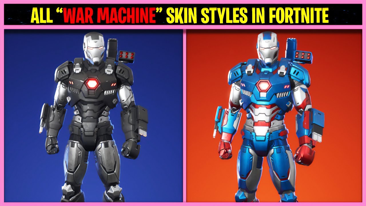 ALL WAR MACHINE SKIN STYLES IN FORTNITE - YouTube
