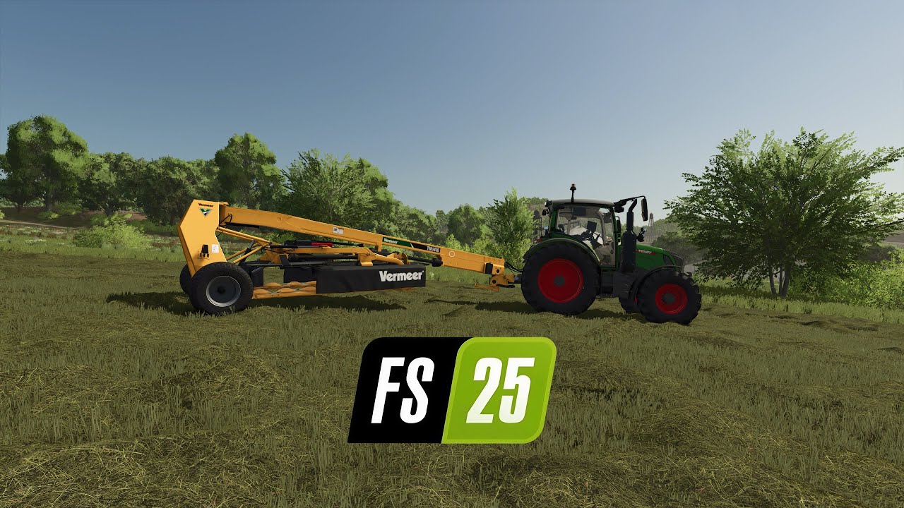 FS25 | Fendt 311 Vario with Vermeer TM1410 - Moving gras [ GPS ] - YouTube
