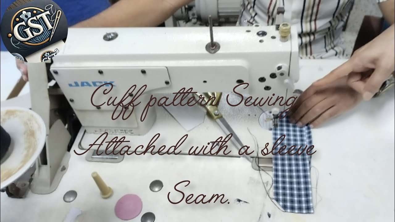 Cuff pattern Sewing & attached with sleeve seams parts of a Basic Shirt ...