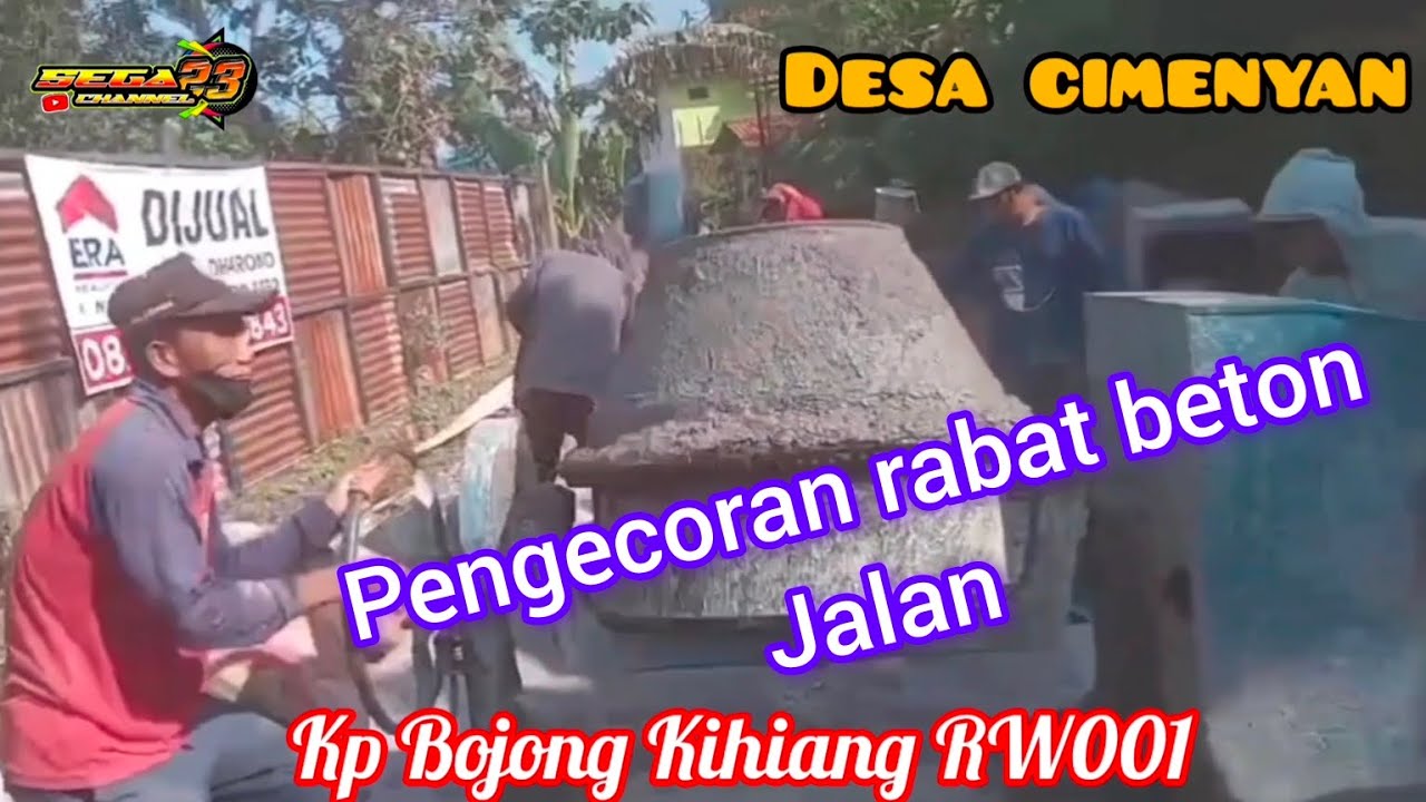 pengecoran jalan rabat beton di rw001 kp bojong kihiang desa cimenyan ...