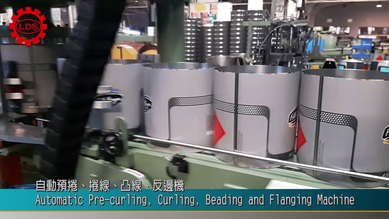 LDS Automatic Pre-curling, Curling, Beading and Flanging Machine 自動預捲、捲 ...