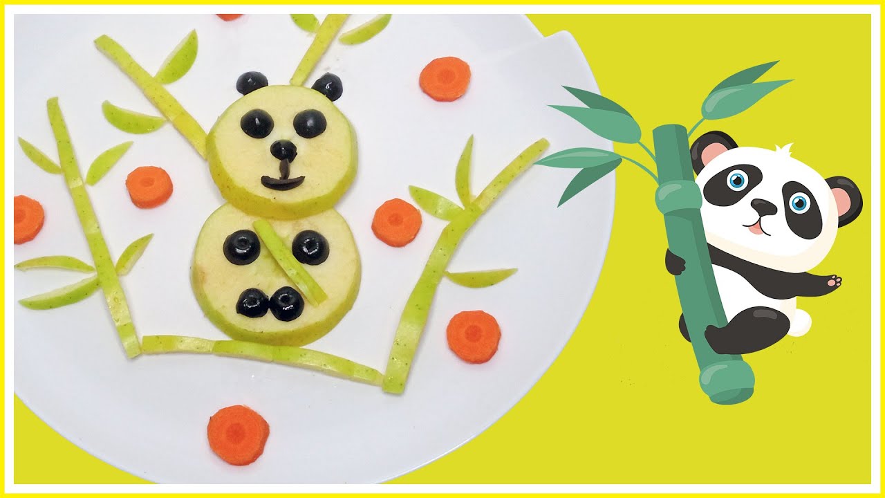 Panda apple - How to make an edible Apple panda - YouTube