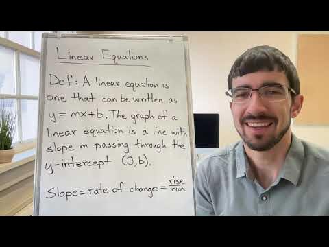 Linear Equations - YouTube