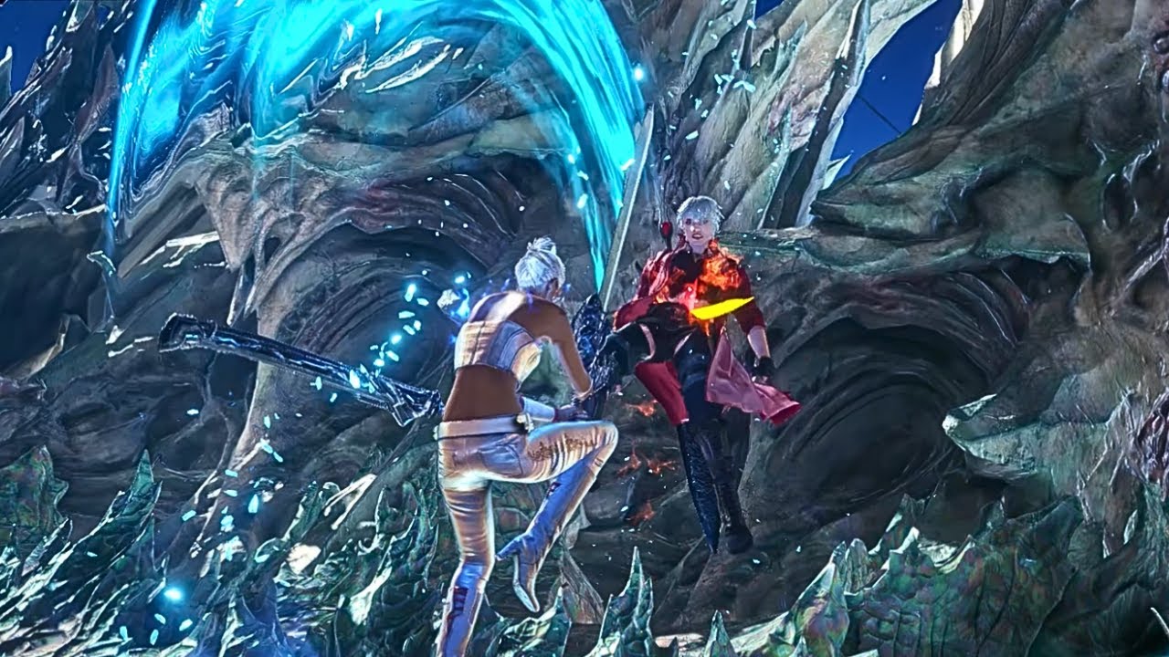 Trish Vergil Vs. Lady Dante (Aggressive Gameplay) - YouTube