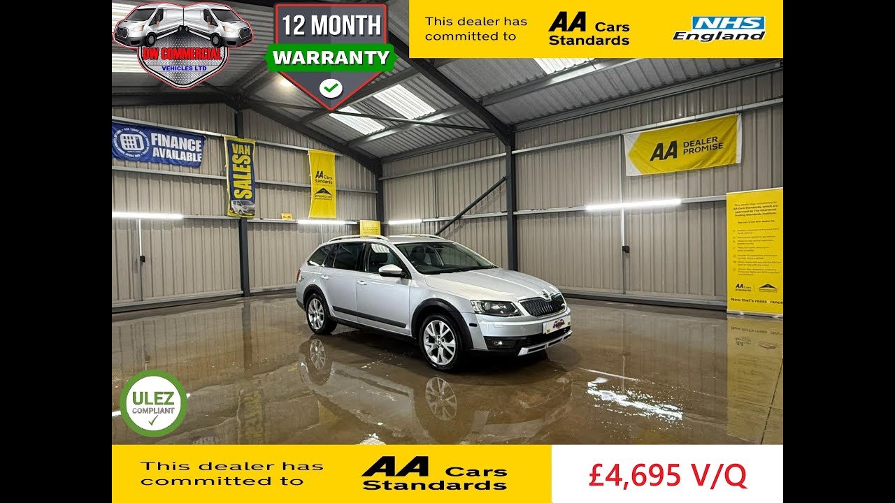 2015 15 Reg SKODA OCTAVIA 2.0 TDI CR Scout 4x4 5dr Silver 154K - YouTube