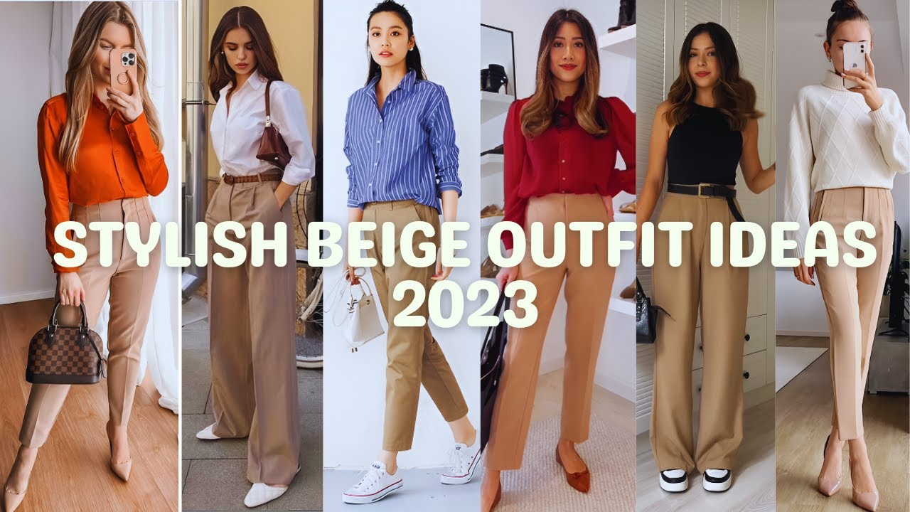 Beige Outfit Ideas 2023 #beigeoutfit #neutralstyle #beigepants #ootd # ...