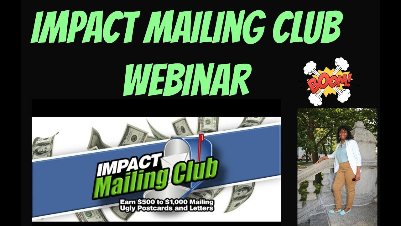 Webinar Impact Mailing Club Direct Mail Marketing Earn Full Time ...