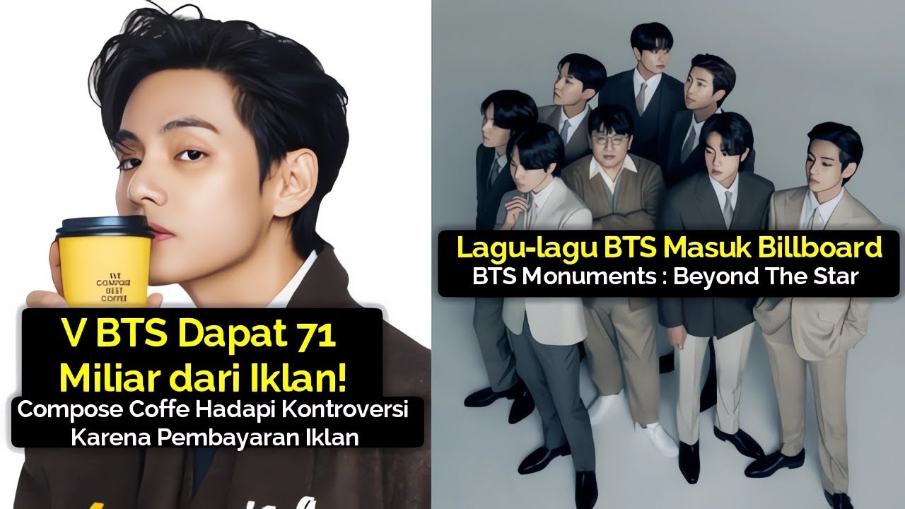 V BTS Hasilkan 71 Miliar dari Iklan, Lagu lagu BTS Masuk Billboard ...