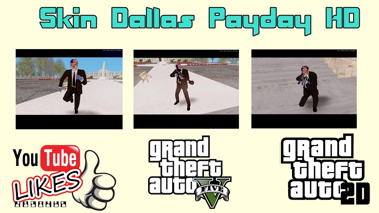 Skin Dallas Payday HD Para GTA Sa - YouTube