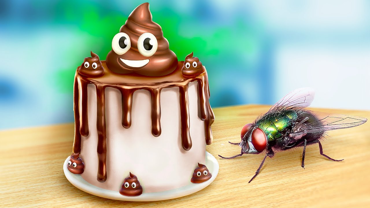 Poop Emoji Cake – Funny Miniature Decorating Idea For Prank - YouTube