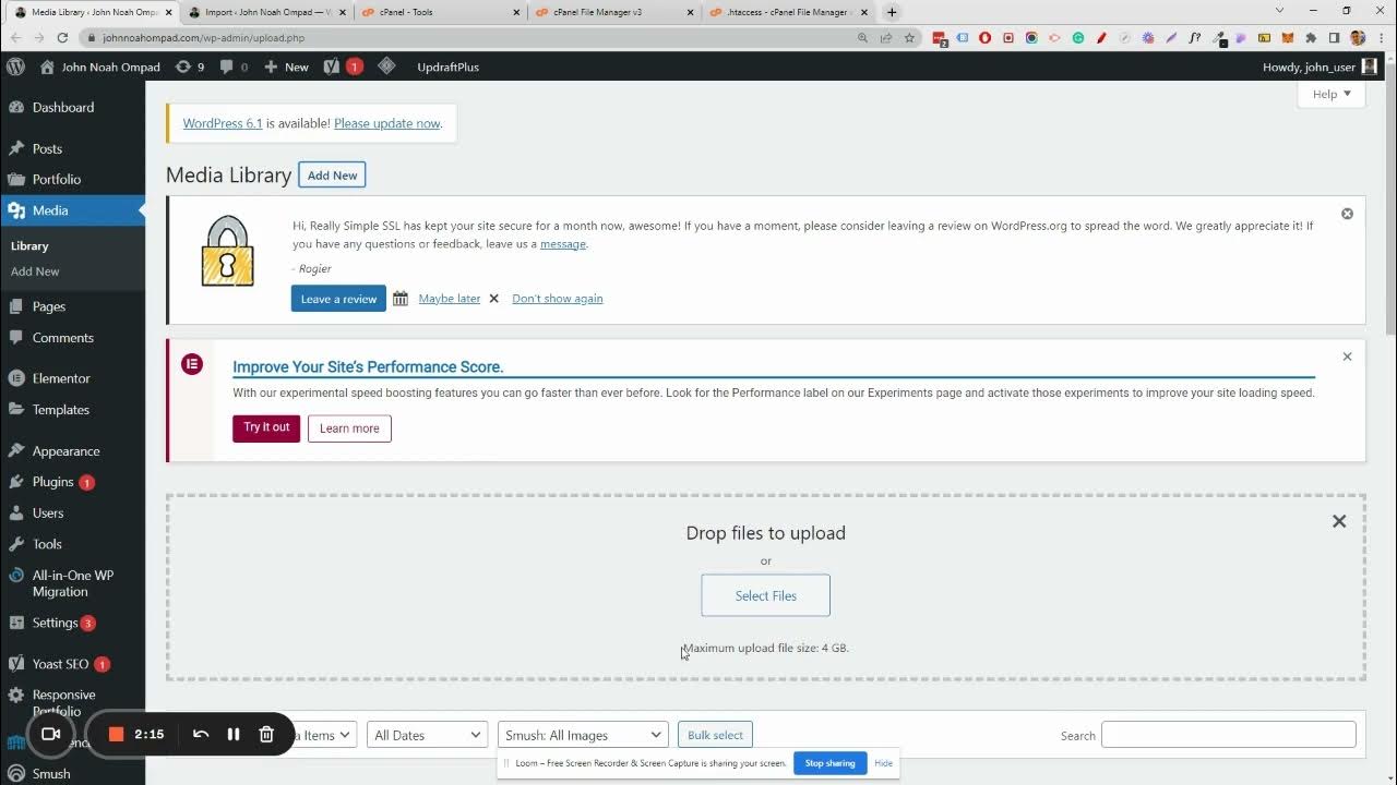Increase Upload Maximum File Size On Wordpress Using Htaccess Without Using Any Plugins Youtube