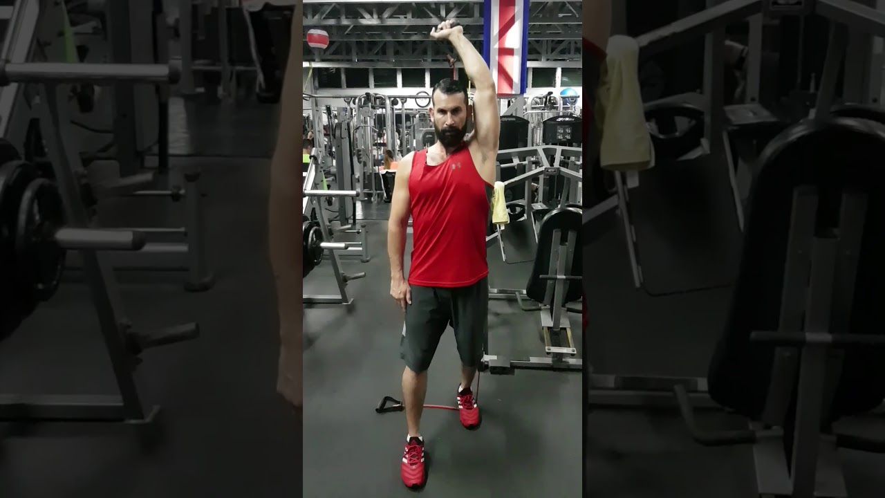 Triceps copa una mano liga - YouTube