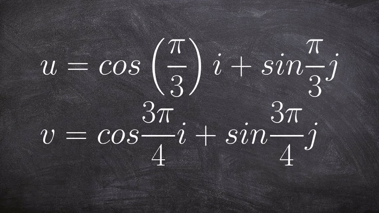Finding the angle between 2 vectors given vectors as linear ...