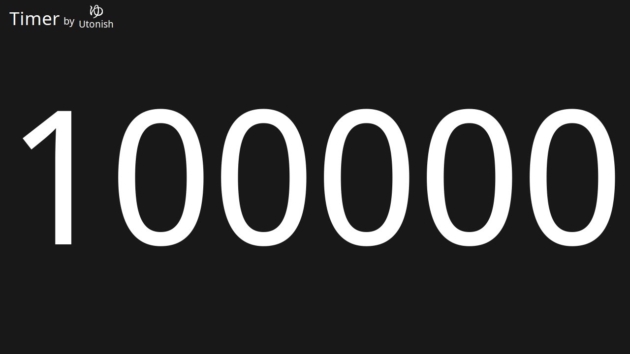 100000 Second Countup Timer - YouTube