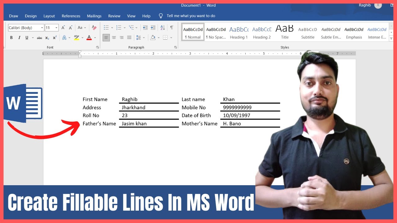 How To Create A Fillable Field With Underline Your Word Document MS How To Create A Fillable Field With Underline Your Word Document MS