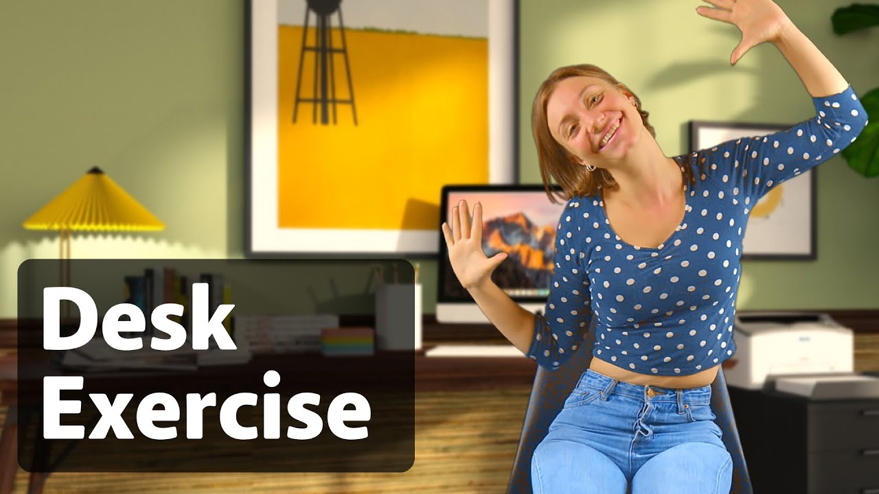 Movement break for work | Only arms desk exercise | 1 minute - YouTube