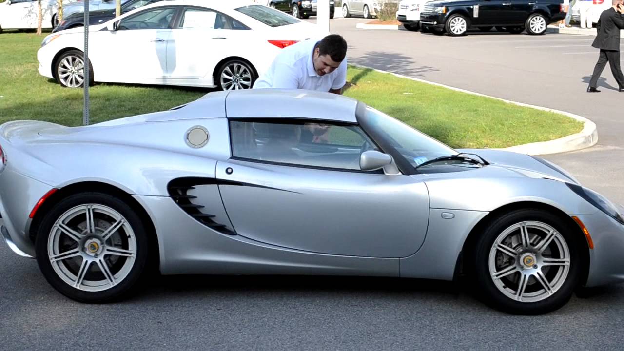 Silver Lotus Elise arriving at Cars and Coffee Boston - YouTube