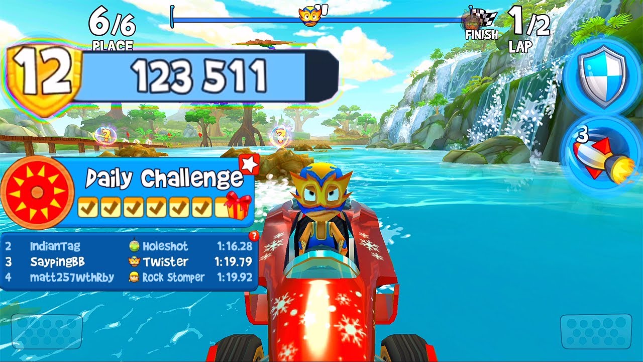 1ST PLACE! RACING ALL SHORTCUTS DAILY CHALLENGE || BEACH BUGGY RACING 2 ...