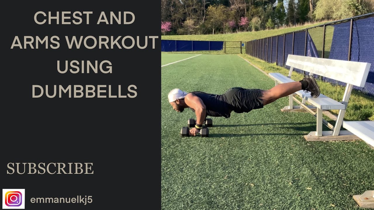 Chest and Arms Workout for Growth using dumbbells - YouTube