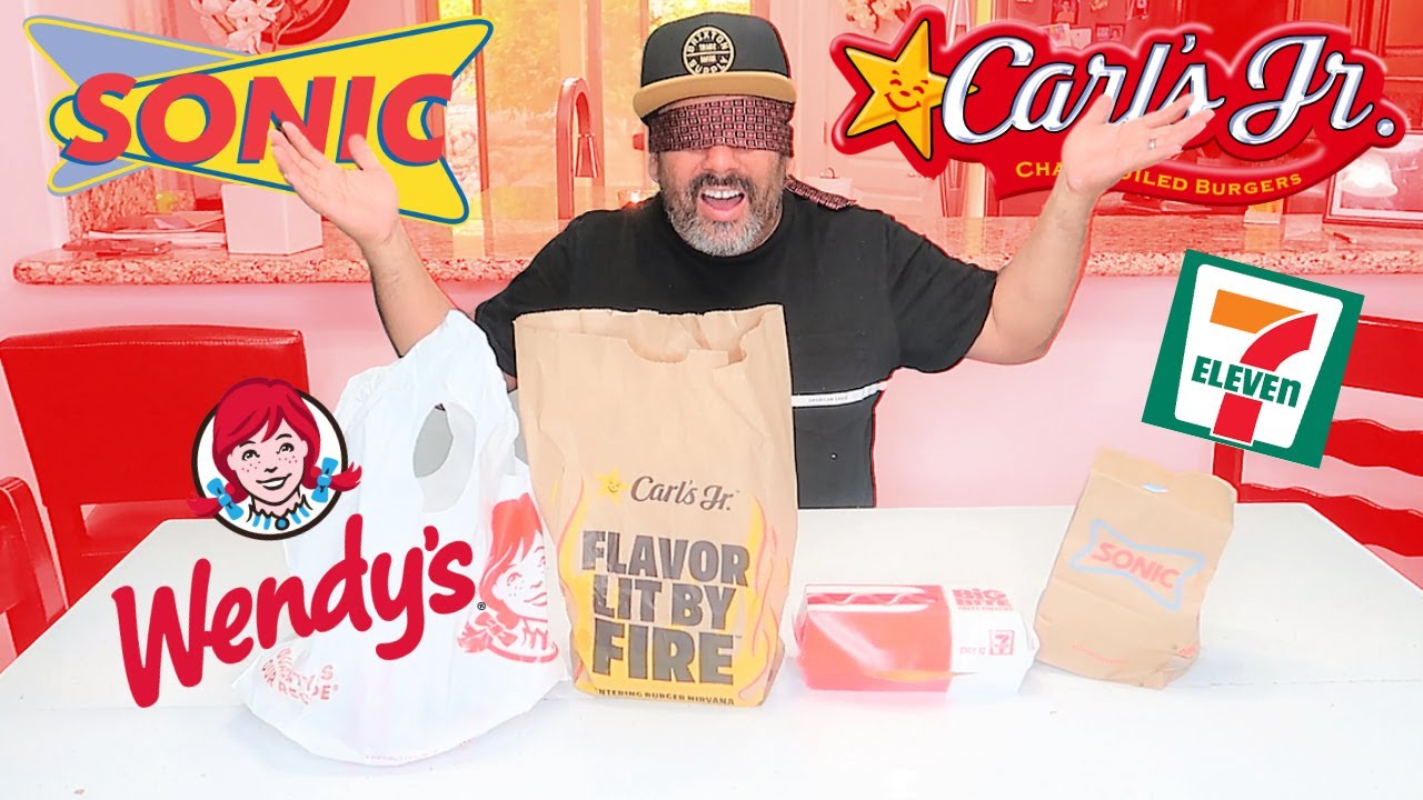 Blindfolded Fast Food Taste Test #2 | Blind Guessing Fast Food List ...