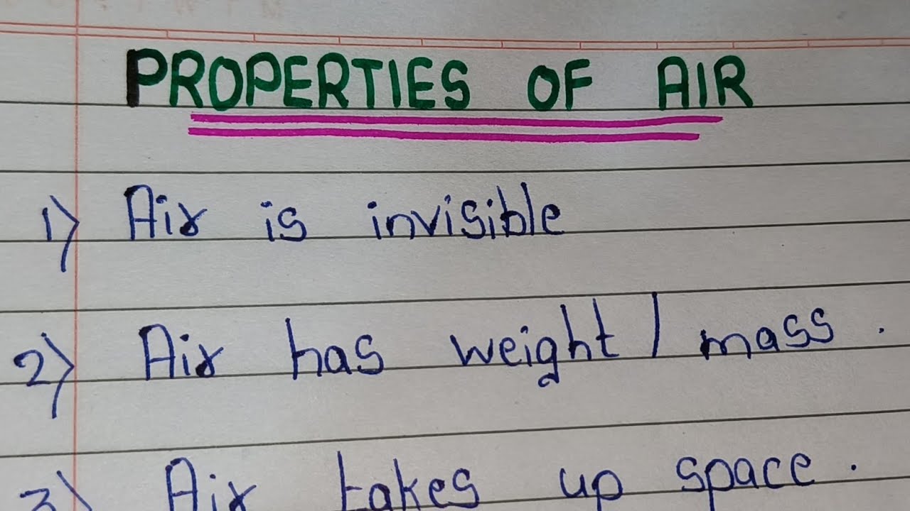 PROPERTIES OF AIR || 10 PROPERTIES OF AIR in english - YouTube