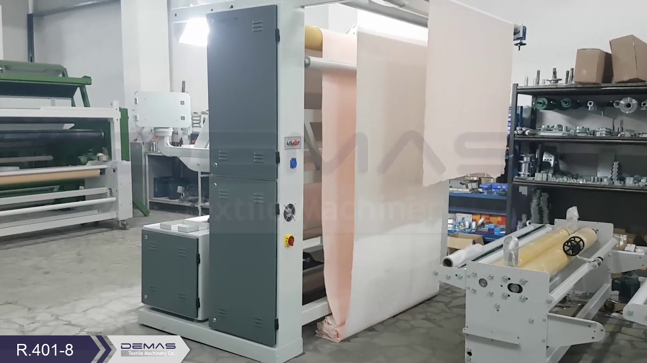 Demas Fabric Inspection and Roll Machine - YouTube