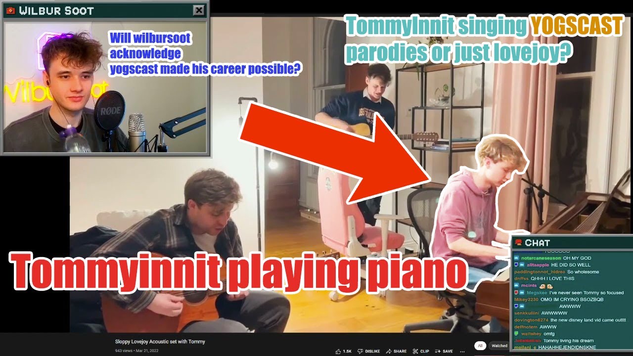 Tommyinnit Singing Playing Piano With Wilbur Soot And Lovejoy Sex Sells