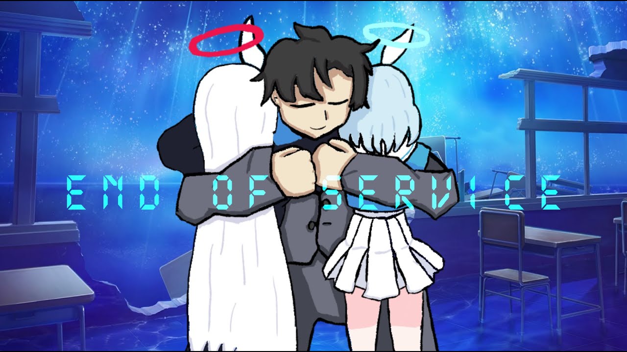 [FNF x Blue Archive] End of Service (Your Copy but Sung by Sensei ...