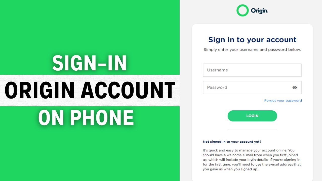 Easy Origin Account Login Tutorial: How to Sign In to Origin Account ...