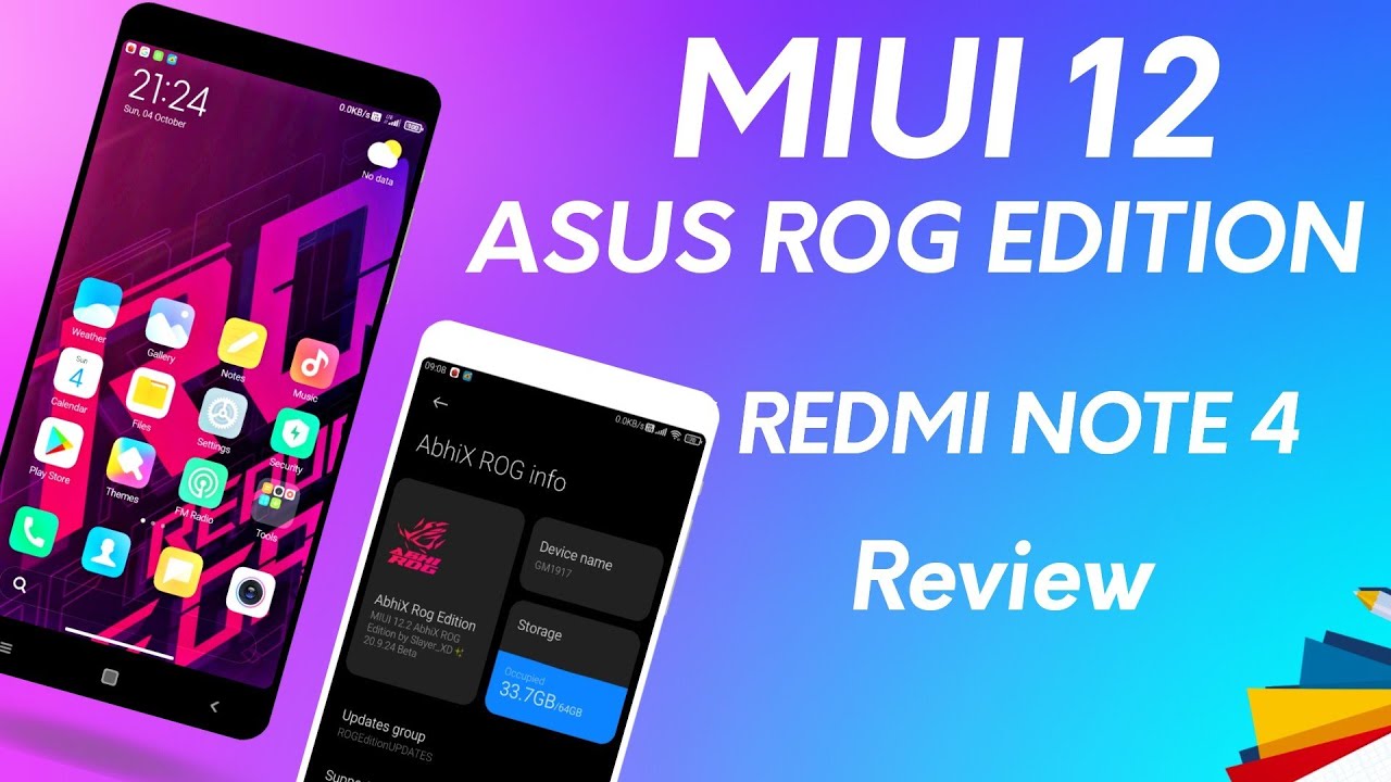 REDMI NOTE 4 MIUI 12 ASUS ROG Phone Edition Review | Feel the ROG 😎 ...