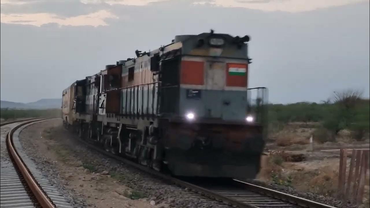 Suratgarh Jaipur Passenger Arriving Gudha Station with LHD Twins - YouTube