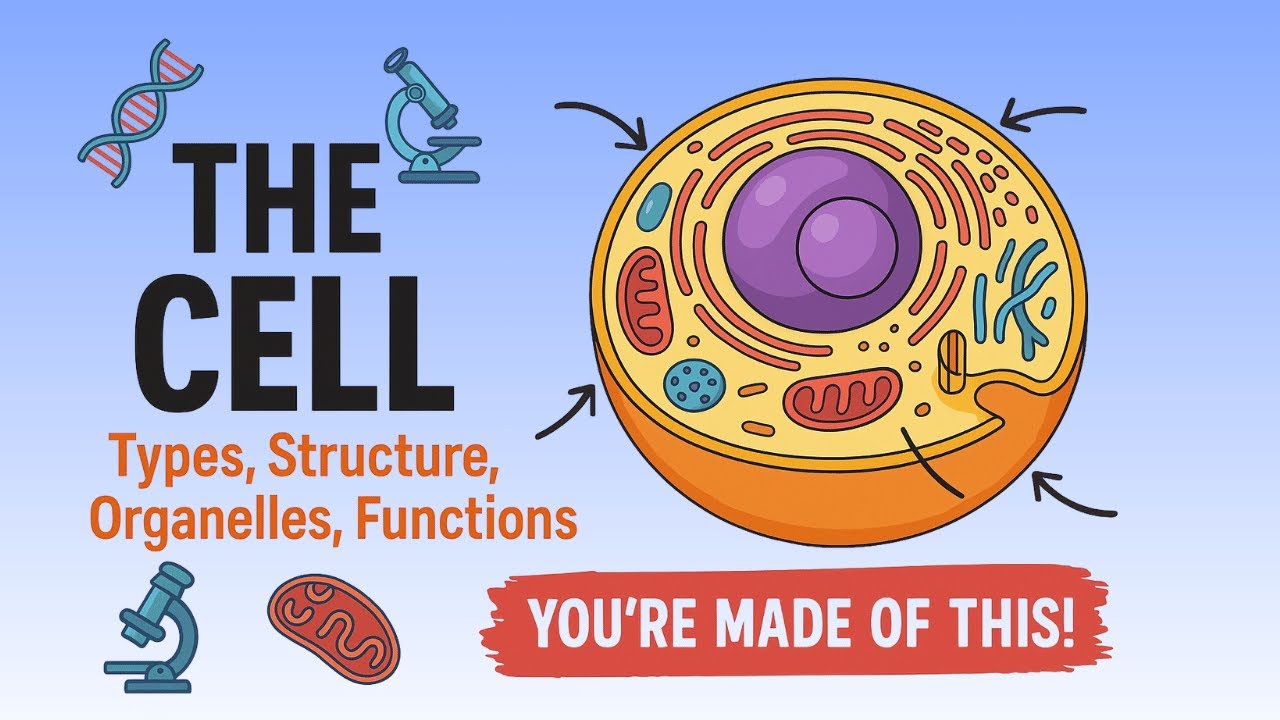 The Cell: cell theory, Types, Structure, Organelles and Functions - YouTube