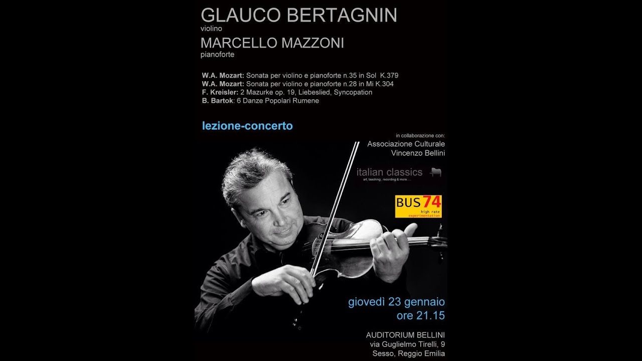 Mozart Sonata n.35 in Sol K379 - Glauco Bertagnin violino, Marcello ...